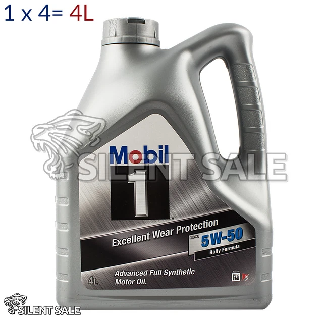 MOBIL 1 5W-50 FS X1 X2 4 Liter Peak Life Nachfolger Motoröl Motor Oil ...