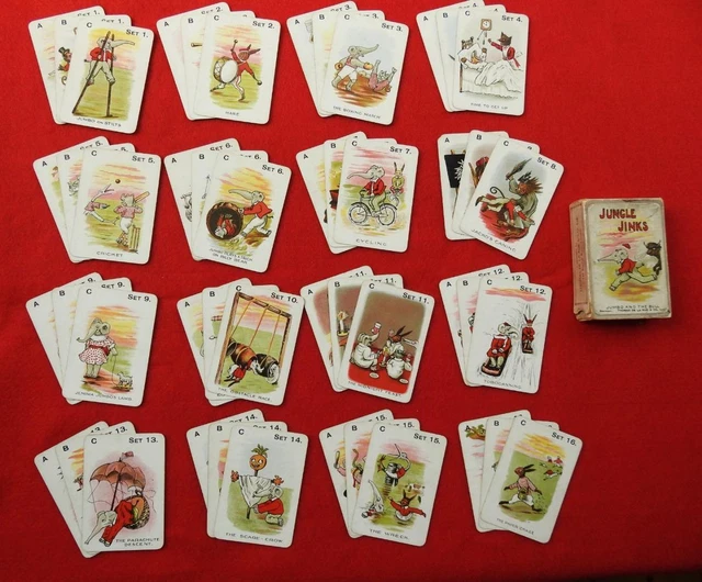 ANTIQUE THOMAS DE La Rue 1905 Jungle Jinks Boxed Card Game £59.49 ...