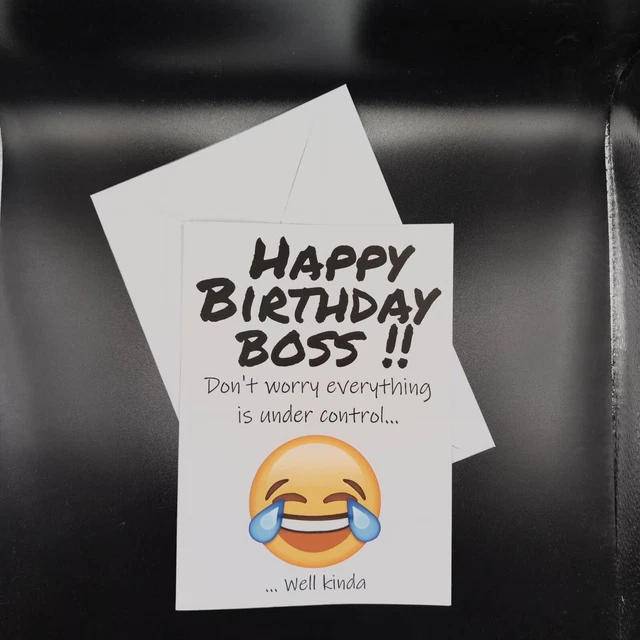 HAPPY BIRTHDAY BOSS Employer Funny Humour Birthday Card £1.95 - PicClick UK