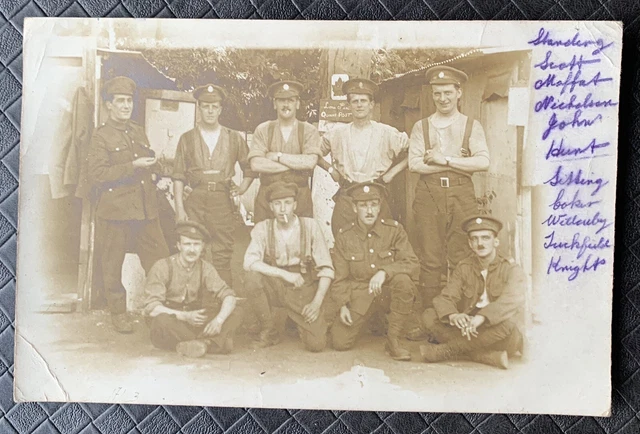 WW1 ARMY SOLDIERS Group Photo With Names 1914-18RP Postcard £3.85 ...