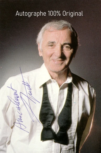 CHARLES AZNAVOUR : Signed Etoile World / Autograph Original Authentic ...
