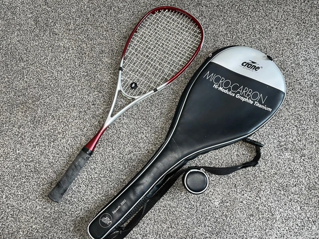 SQUASH RACKET | Crane Sports Micro-carbon Hi-Modulus graphite titanium ...