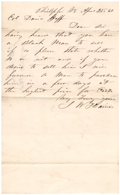 LOTTO DOCUMENTI COLONNELLO David Goff Letters Beverly WV Randolph ...
