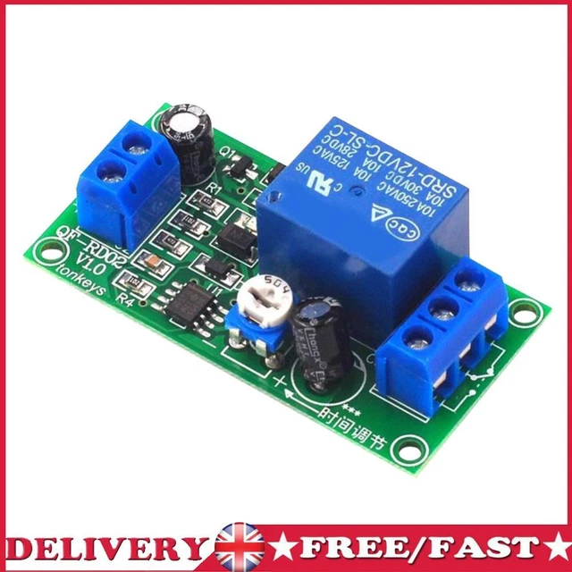 NE555 TIME DELAY Relay Module Timer Relay Switch Board 12V DC 0-60s ...