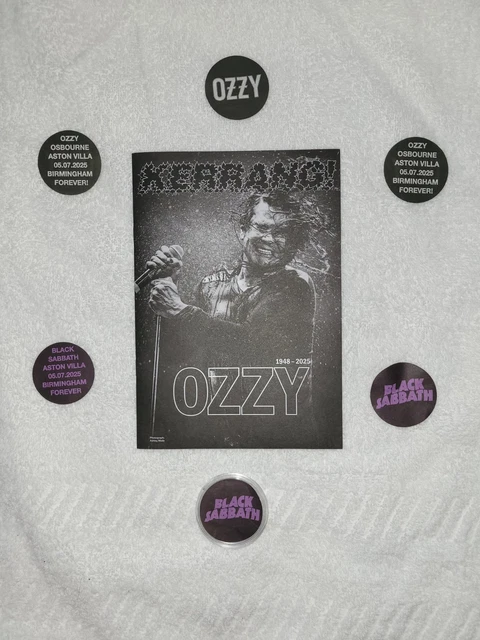 BLACK SABBATH OZZY Osbourne x1 Cased & x5 Loose Confetti & Kerrang Ozzy ...