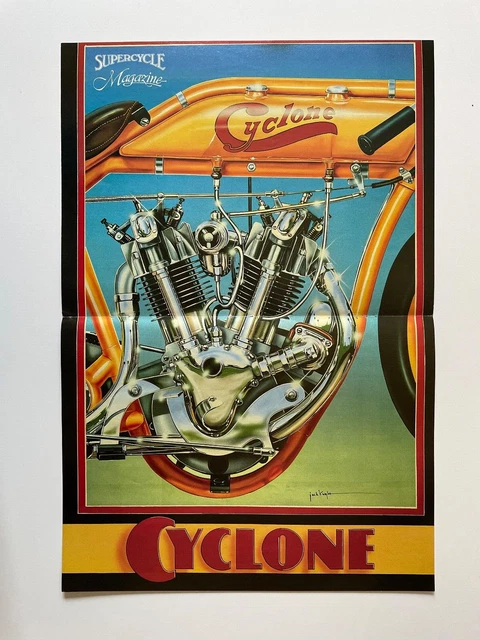 JACK KNIGHT DRAWING Supercycle poster Harley Davidson Chopper 105 ...