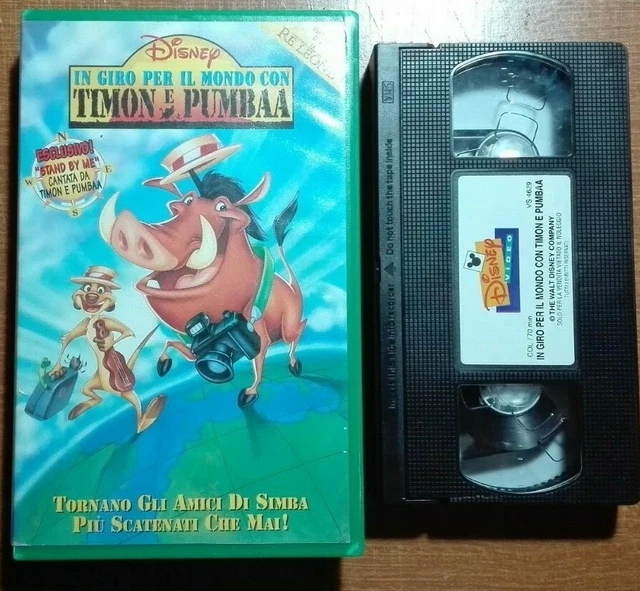 THE GIRO DEL World With Timon And Pumbaa-Rara Videotape VHS DISNEY-N.67 ...