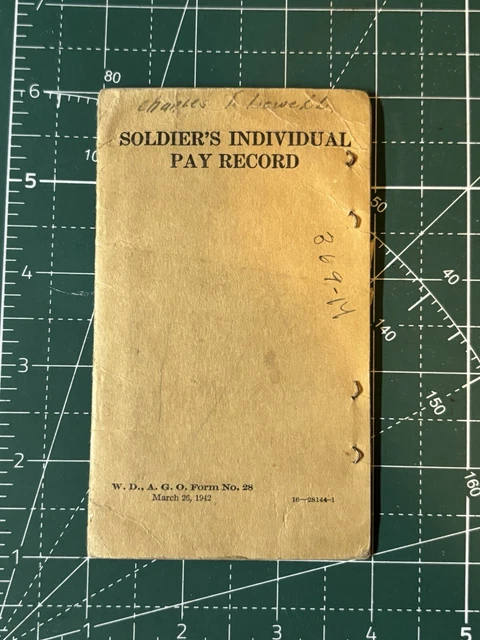 WW2 US ARMY Soldiers Individual Pay Record 1942 (Named) £23.68 ...
