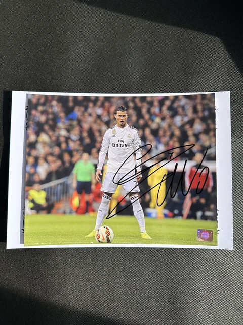 CRISTIANO RONALDO REAL Madrid Rare Hand Signed Photo Autograph 8X10 ...