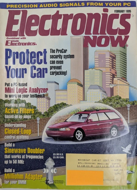 ELECTRONICS NOW MAGAZINE Feb 1995 Mini Logic Analyzer Active Filters ...
