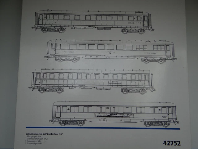MÄRKLIN H0, 42752, Schnellzugwagen-Set "Insider Tour '96" EUR 35,00 - PicClick DE