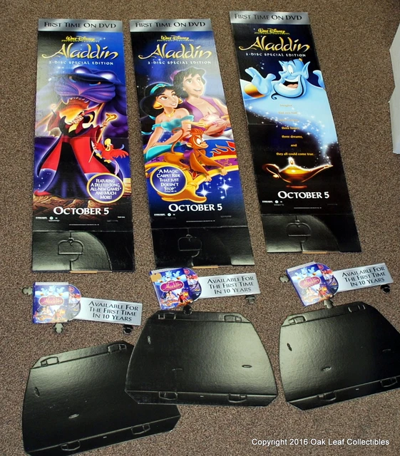 ALADDIN DISNEY TRIPLE Standee Stand Up Video Store Display Cardboard in ...