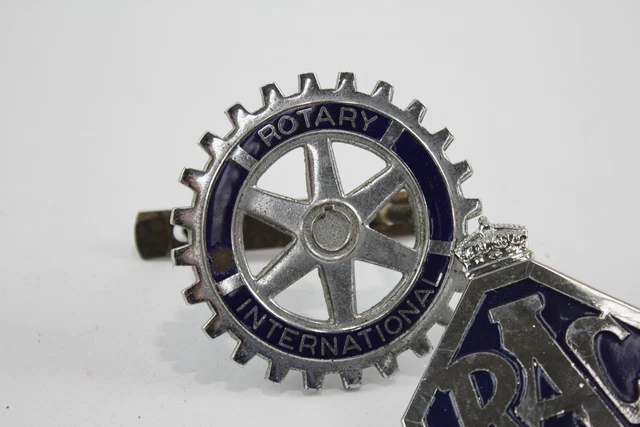 ROTARY INTERNATIONAL RAC Enamel Automobilia Car Grille BADGES x 2 £4.20 ...