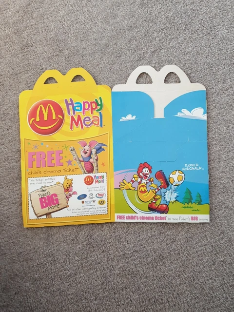 MCDONALD'S HAPPY MEAL Piglets Big Movie Empty Box £0.99 - PicClick UK