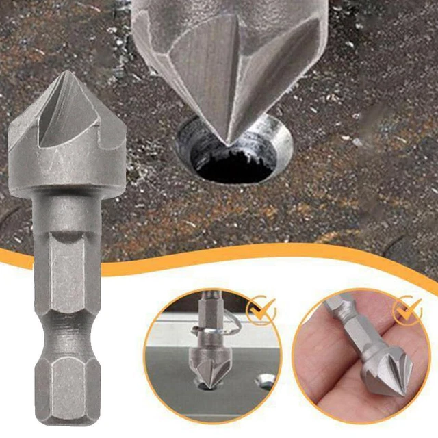 HEXAGONAL SHANK SIX Blades Chamfering Tool Carbon Steel Sandblasting ...