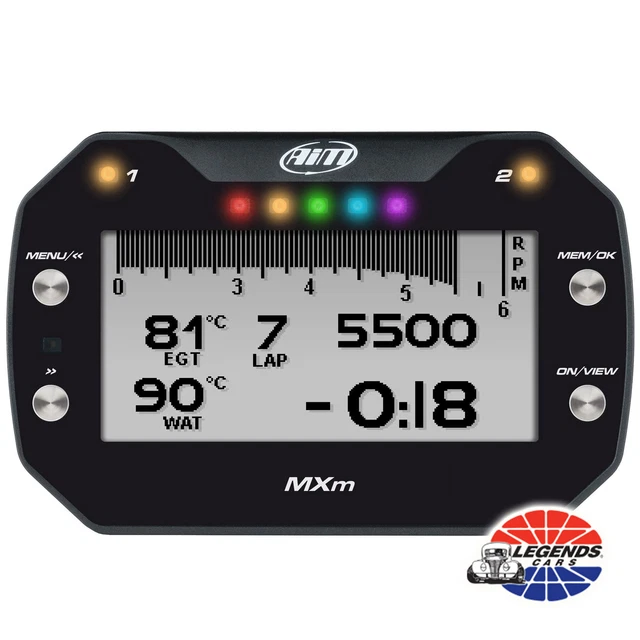 AIM MOTORSPORT MXM Legends Cars Compact Dash Display - Suits Yamaha ...