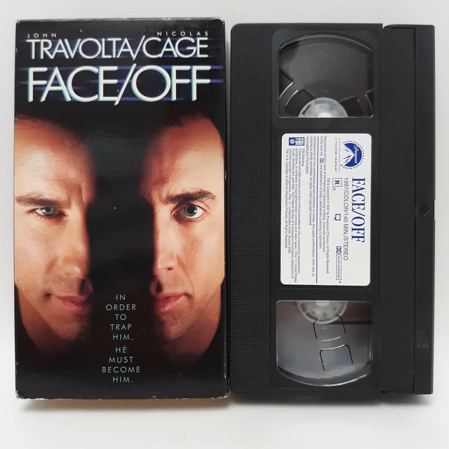 FACE OFF, JOHN Travolta, Nicolas Cage, 1997, VHS Like New Condition £4. ...