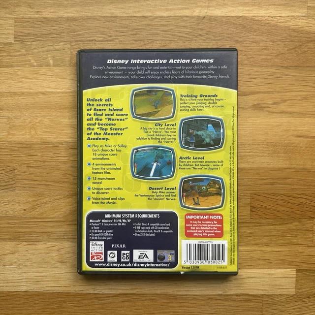 DISNEY PIXAR MONSTERS Inc Scare Island PC CD Game 2002 £4.36 - PicClick UK