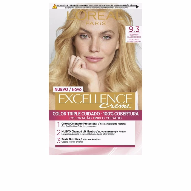 L'OREAL PARIS EXCELLENCE Creme Tinte #9,3-rubio Claro Claro Dorado 192 ...