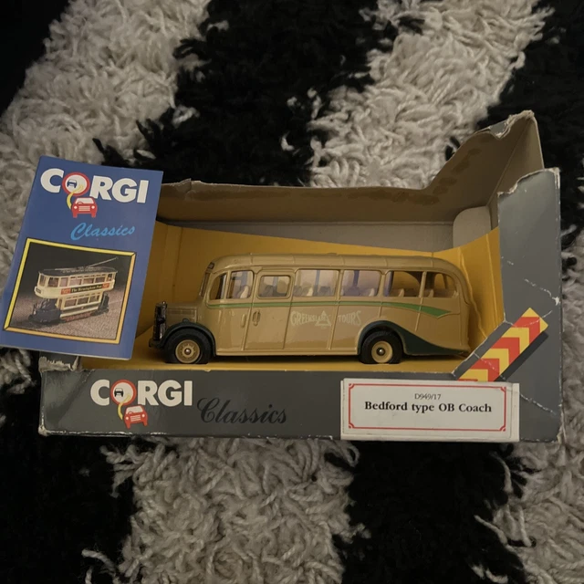 CORGI CLASSICS D949/17 BEDFORD TYPE OB COACH Greenslades Tours BOXED ...