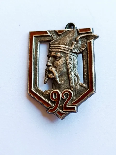 INSIGNE MILITAIRE 92E Régiment d'Infanterie Vintage Military Badge ...