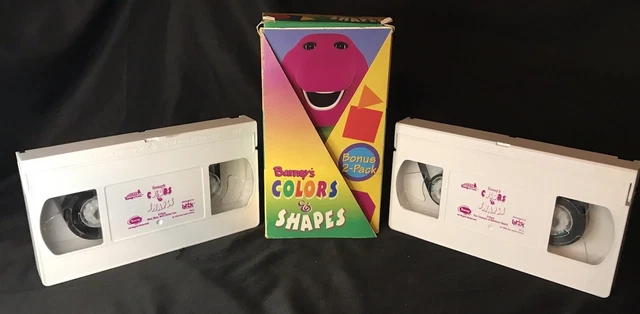 BARNEY COLORS & Shapes Sing-Along Bonus 2-Pack VHS Video Tapes Set Blue ...