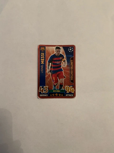 LIONEL MESSI LIMITED Edition Match Attax | Rare Football Trading Cards ...