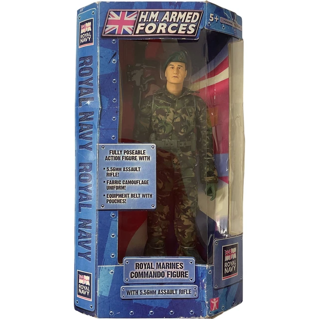 HM ARMED FORCES Royal Marines Commando Action Figure with Rifle 27cm ...