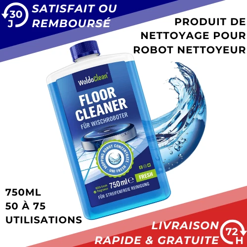 PRODUIT DE NETTOYAGE Pour Robot Laveur Sol 750ml Compatible Tous iRobot ...