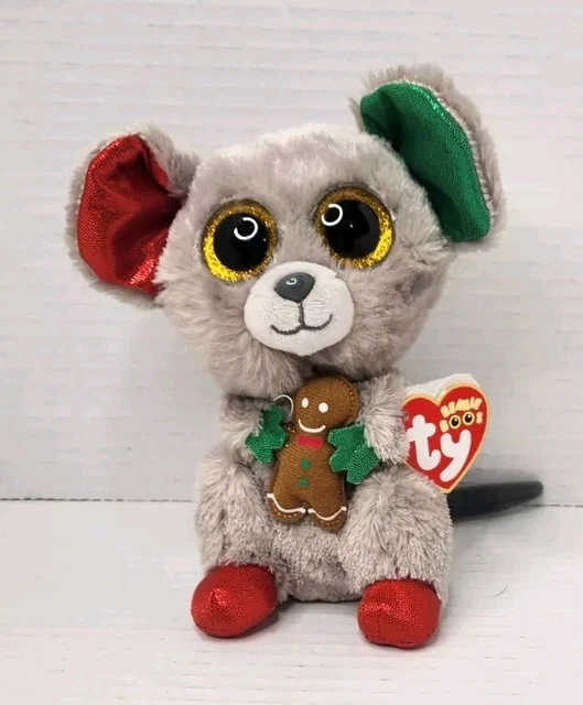 TY BEANIE BOOS - MAC the 6" Christmas (Holiday) Mouse ~ 2016 NEW MWMT'S ...