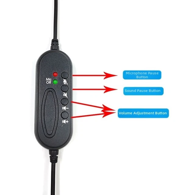 NOISE-CANCELING USB HEADSET with Easy-Access For Sound Control for ...