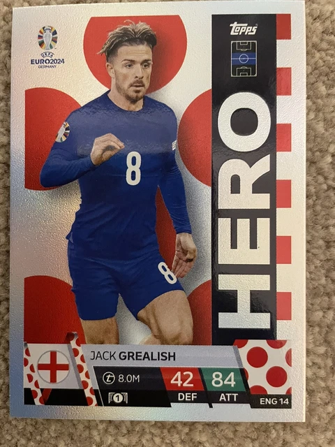 TOPPS MATCH ATTAX UEFA EURO 2024 Jack Grealish Hero Card ENG 14 EUR 2 ...