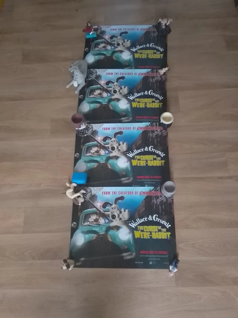 COLLECTABLE WALLACE AND Gromit The Curse of the Were Rabbit Posters x 4 ...
