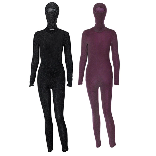 WOMENS LEOTARD CATSUIT Jumpsuit Running Bodysuit Shimmering Outfits ...