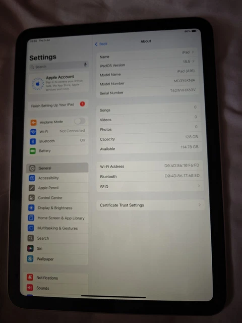 APPLE IPAD 2025 A16 chip 11 Inch Wi-Fi 128GB Blue | £290.00 - PicClick UK