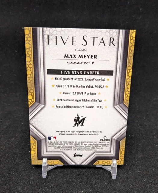 2023 TOPPS FIVE Star Max Meyer Auto RC EUR 12,33 - PicClick IT