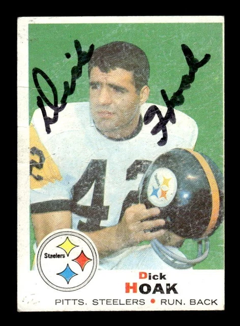 DICK HOAK SIGNÉ 1969 Topps #133 Pittsburgh Steelers Sur Carte Auto EUR ...