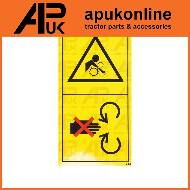 WARNING STICKER HAND Arm Gear Safety Label for Massey Ferguson Case IH ...