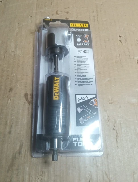 DEWALT FLEXTORQ RIGHT Angle Drive Attachment, 1/4 Inch (DWAMRA14FT) £37 ...