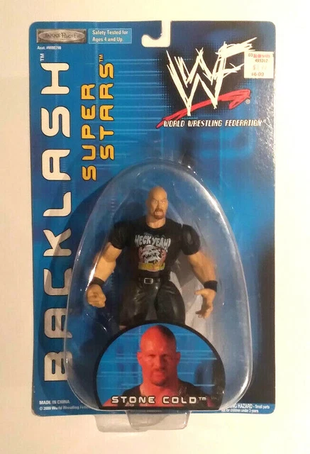 JAKKS WWF BACKLASH Stone Cold Steve Austin MOC Vintage Wrestling Figure ...