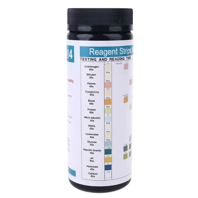 FOR LEUKOCYTES 14 Parameter Urine 14-in-1 Urinalysis PH Test Strips ...