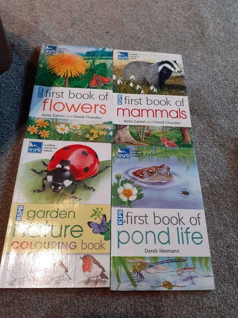 RSPB CHILDREN BOOKS collection Flowers,Mammals Garden nature colouring ...