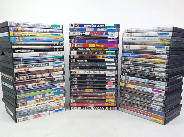 60 DVD LOT Bulk Wholesale Movies Random Mix Reseller Media Collection ...