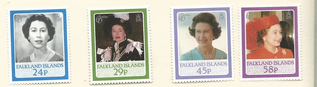 1986 THE 60TH Anni of the Birth of the Queen Part Set of 4 Mint Hinged ...