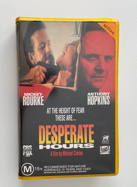 DESPERATE HOURS [VHS] CBS Fox Video Big Box Ex-Rental Clamshell Tape 1990 EUR 21,68 - PicClick FR