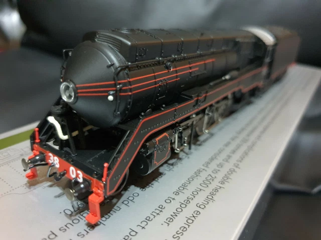 AUSTRALIAN RAILWAY MODELS 3803 NSWGR Streamlined 38 class in black NEW ...
