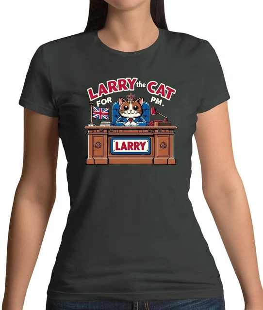 LARRY THE CAT Pour Prime Minister - T-Shirt - Pm Élection Drôle EUR 21 ...
