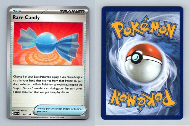 RARE CANDY #125/132 Mega Evolution Common Pokemon 2025 TCG Card £0.99 ...