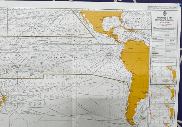 ADMIRALTY NOVEMBER 5128 (11) ROUTEING Chart SOUTH PACIFIC OCEAN Map ...