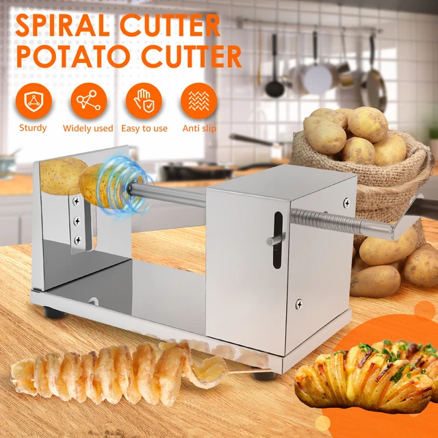 TWISTED POTATO SLICER Stainless Steel Spiral Cutter Spiral French Fry ...